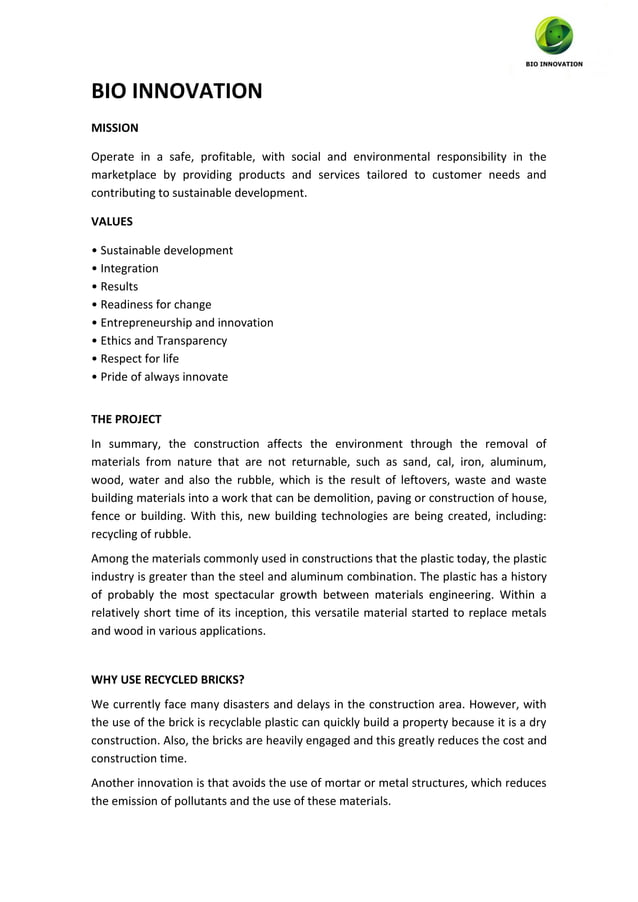 Bio innovation | PDF