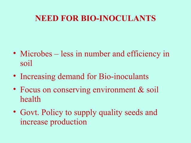 Bioinoculants (ss) | PPT