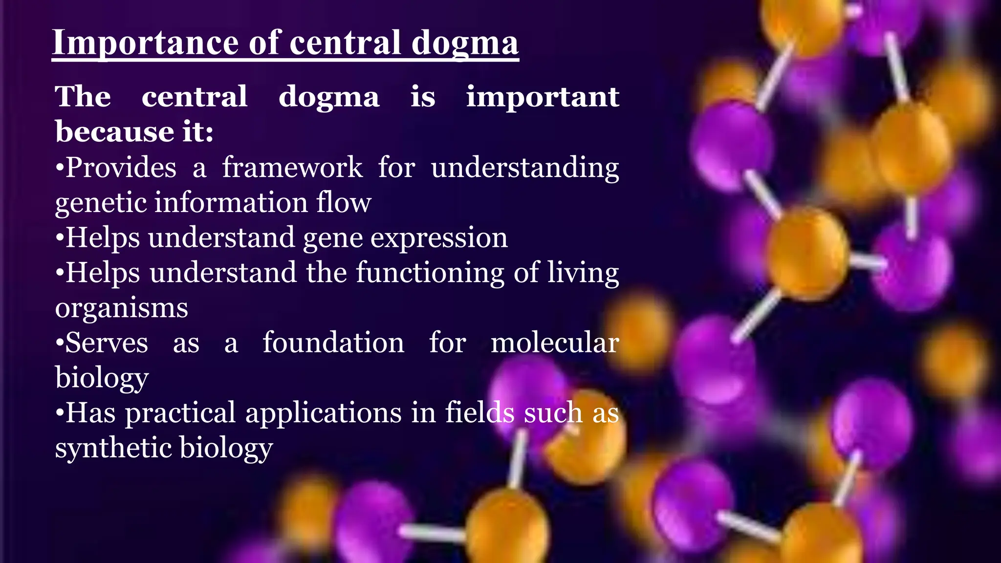 Central dogma of molecular biology .pptx