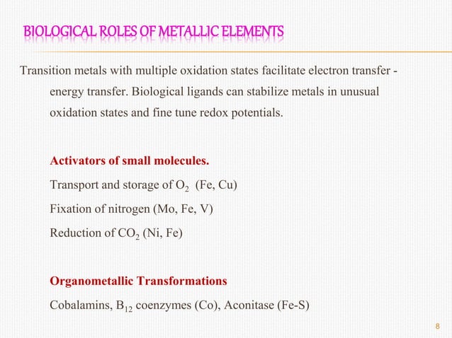 Bioinorganic Chemistry.pptx | Chemistry | Science