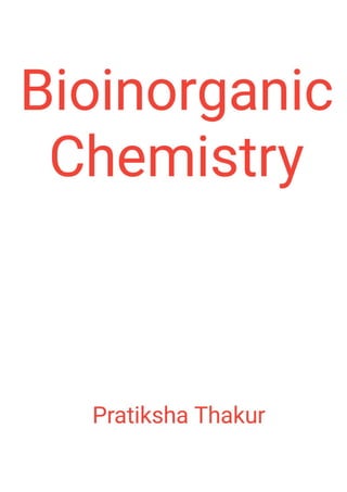 Bioinorganic Chemistry | PDF