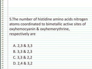 Bioinorganic chemistry f | PPTX