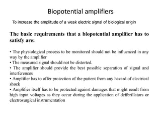 biomedical instrumentation - description | PPT