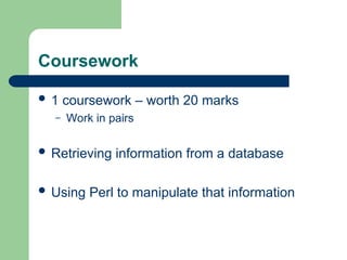 Introduction to Bioinformatics from Simon Colton | PPT