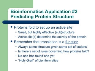 Introduction to Bioinformatics from Simon Colton | PPT