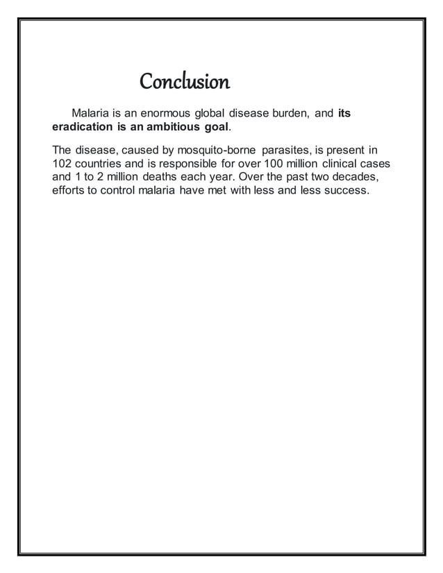 Biology investigatory project class 12 [malaria] | DOCX