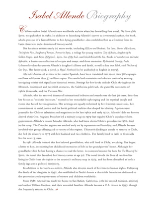 biografia de Isabel Allende | PDF