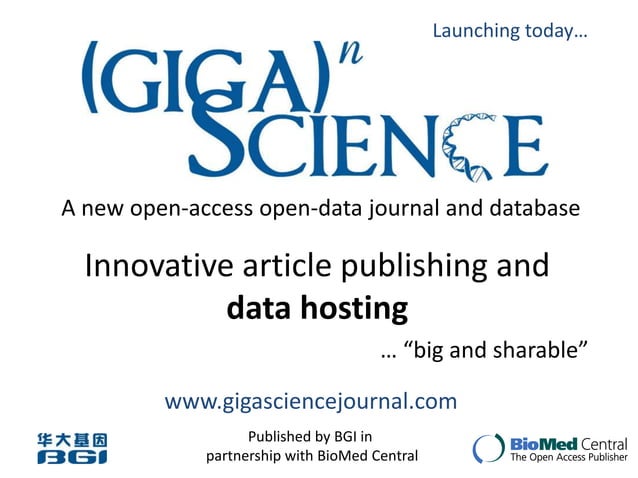 From Deadly E. coli to Endangered Polar Bear: GigaScience Provides First Citable Data | PPT