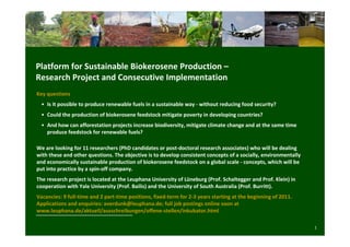 Biokerosene platform information_on_open_research_positions | PPT