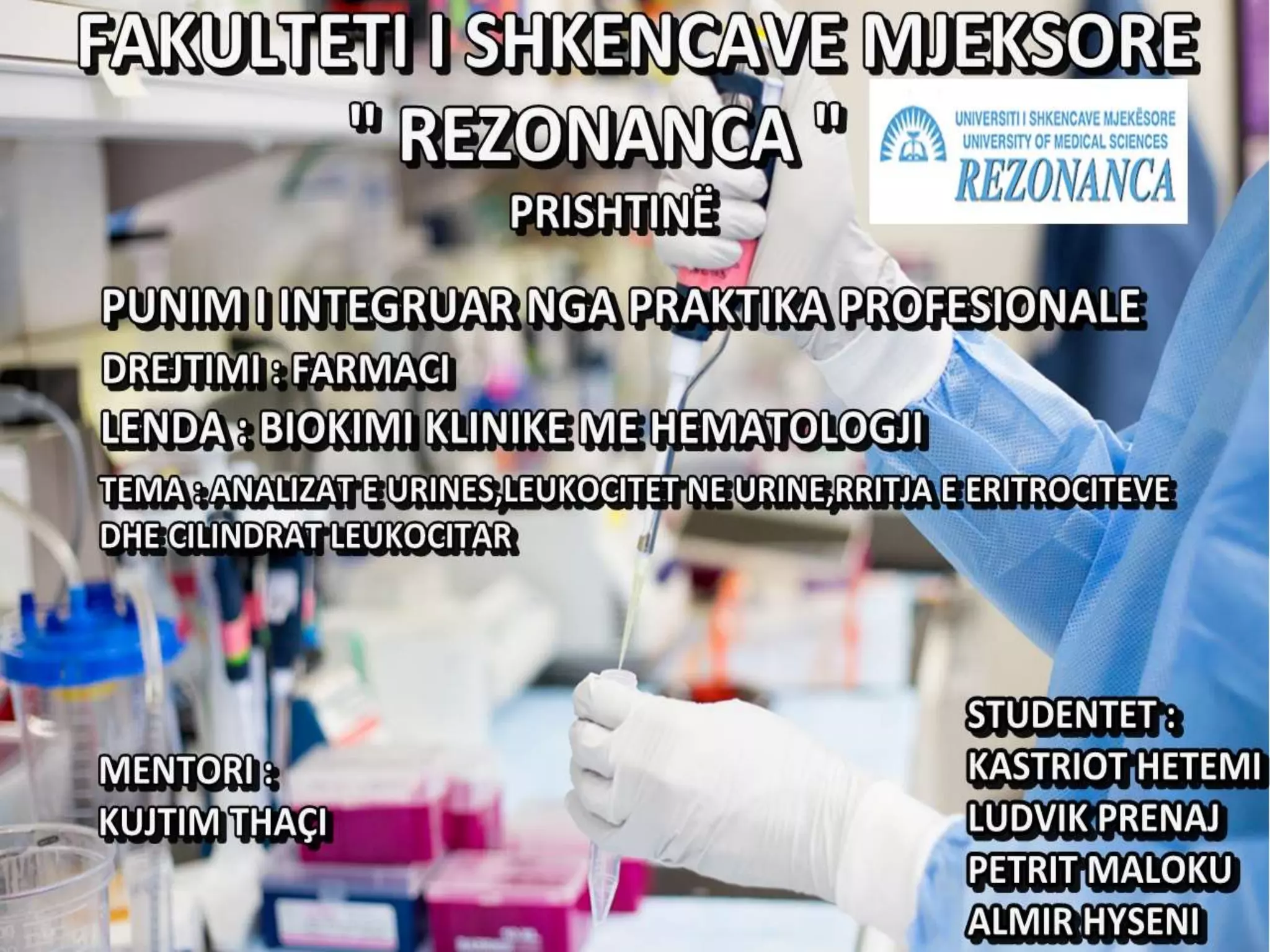 BIOKIMI KLINIKE ME HEMATOLOGJI | PPTX