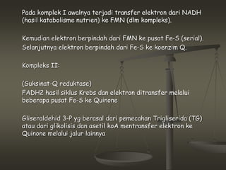 ++ Biokimia - Bio Energetika Rantai Respirasi & Fosforilasi Oksidatif.ppt
