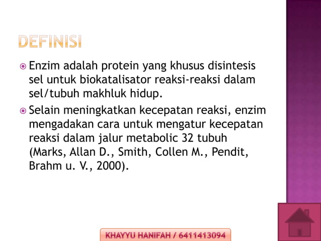 Biokimia enzim lipid | PPTX