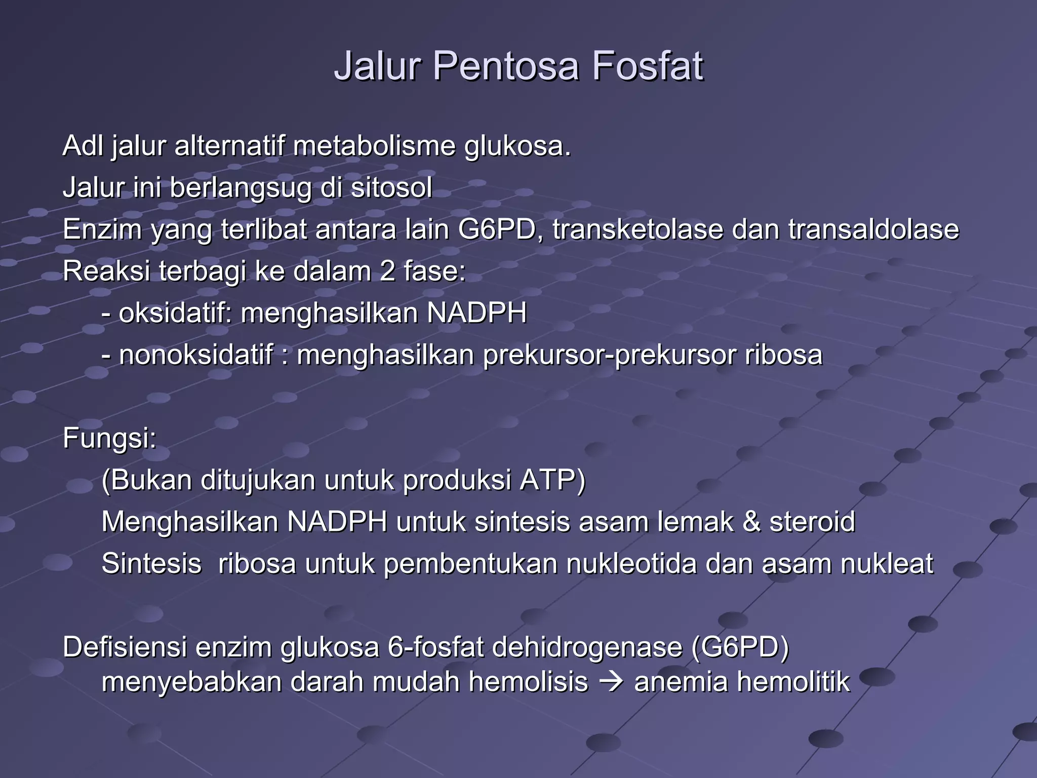 Biokimia metabolismekarbohidrat | PPT
