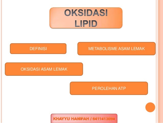 Biokimia oksidasi lipid