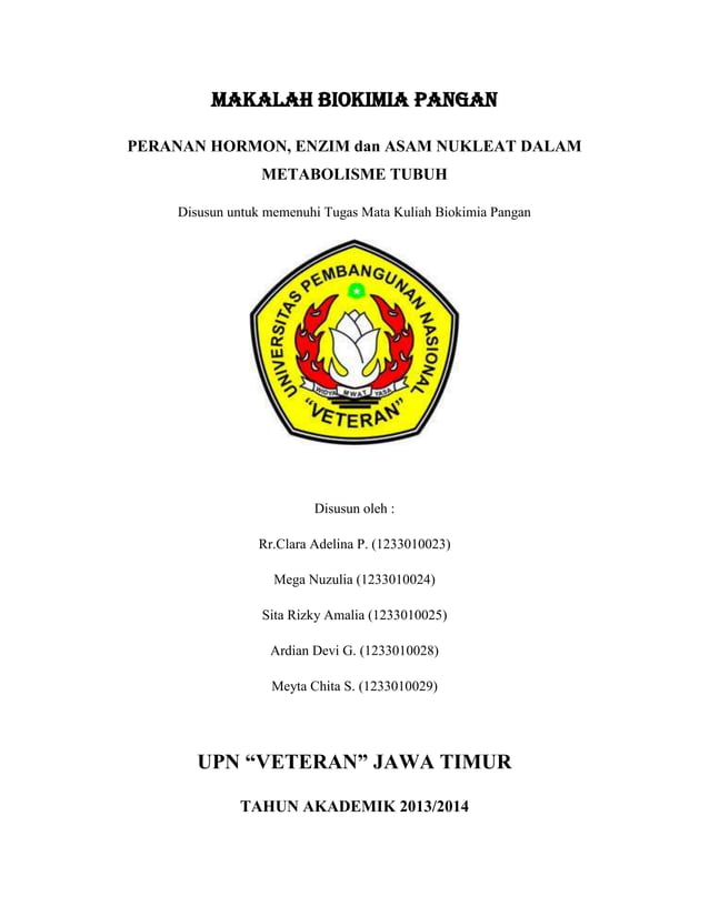 makalah peranan hormon , enzim dan asam nukleat pada metabolisme tubuh ...
