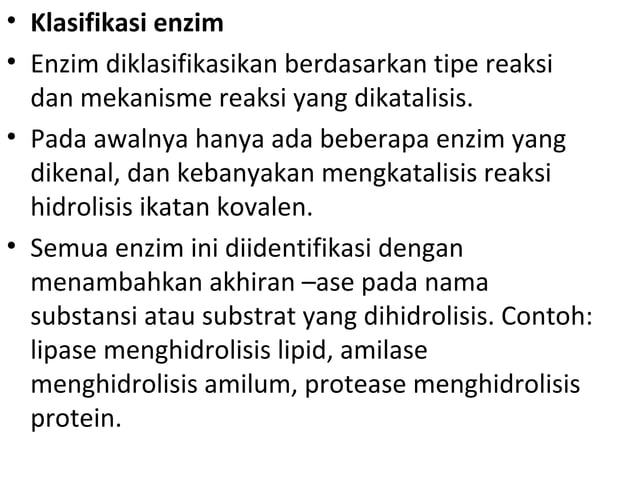 Biokimia enzim | PPT