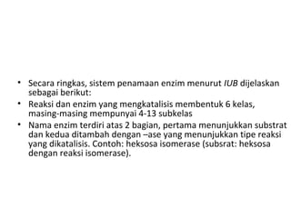 Biokimia enzim | PPT