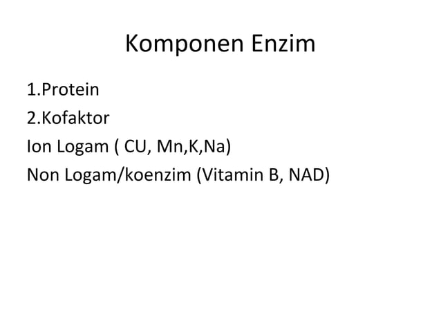 Biokimia enzim | PPT
