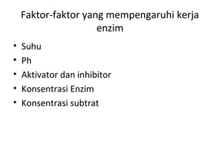 Biokimia enzim | PPT