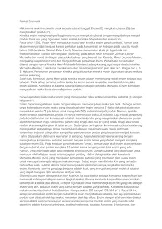 Biokimia inhibisi enzim dan mekanisme reaksi | DOCX