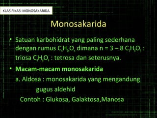 Biokimia Karbohidrat | PPT
