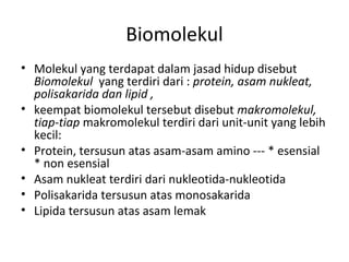 Biokimia nutrisi pendahuuan | PPT