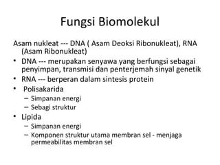 Biokimia nutrisi pendahuuan | PPT
