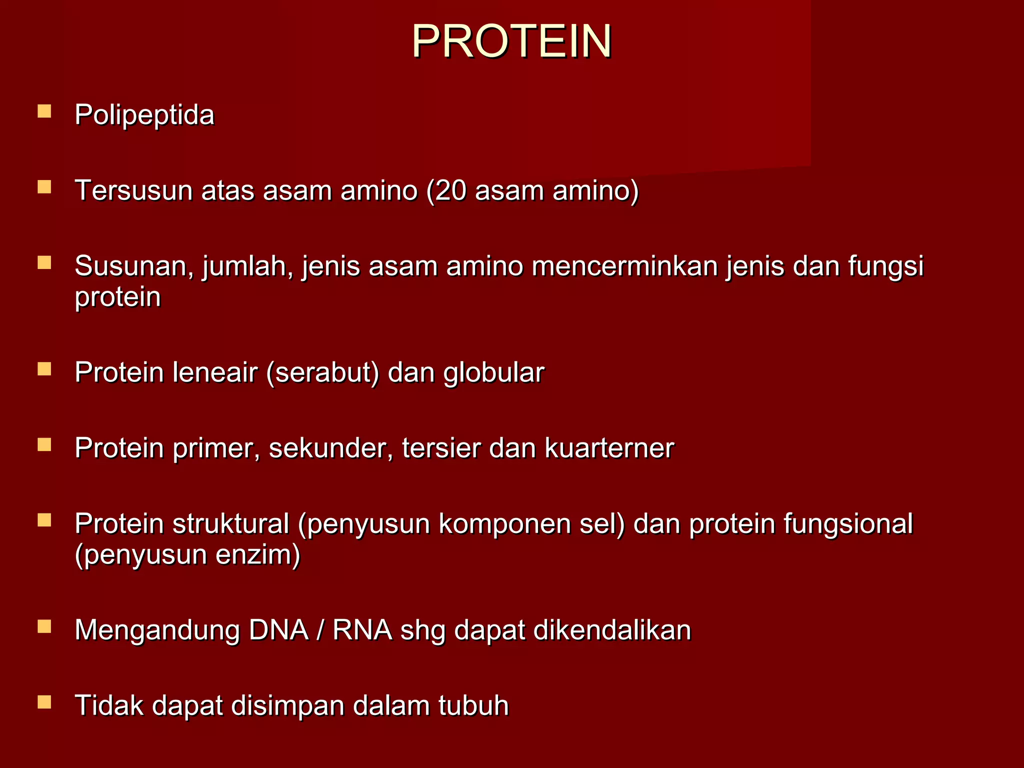 Biokimia, sel, biomolekul, enzim dan air | PPT