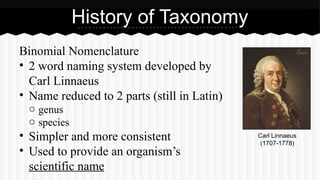 Biol - Unit 9 (Taxonomy) Biology (Classification of living thing ...