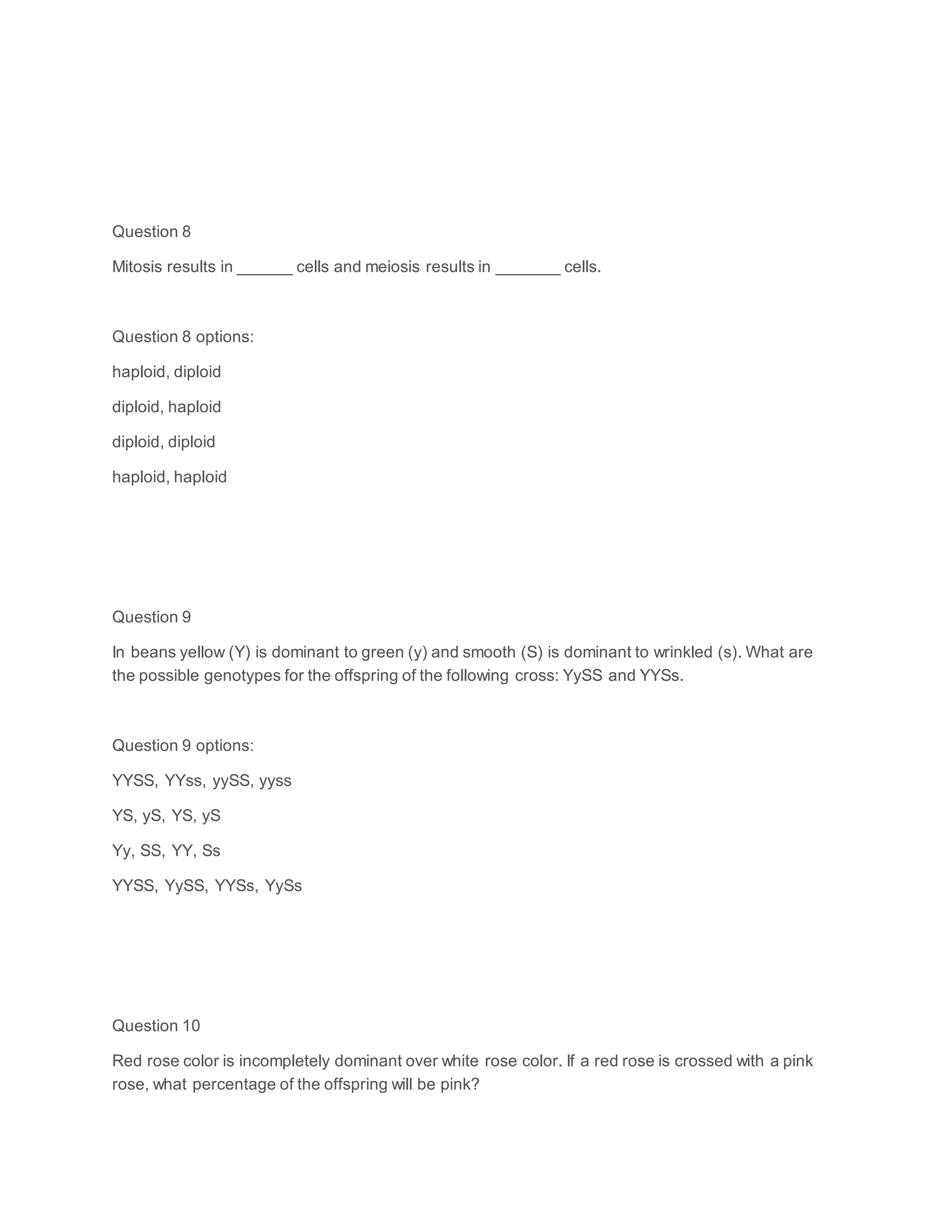 Biol 103 final examination | DOCX | Genetics | Science