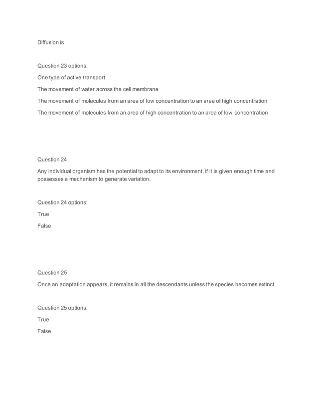 Biol 103 final examination | DOCX | Genetics | Science