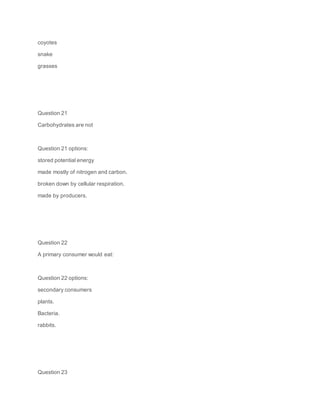 Biol 103 final examination | DOCX