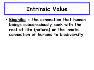 Biol204 value&maintenance | PPT | Environment | Science