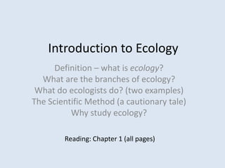 Biol208 lecture2 introduction_toecology | PPT