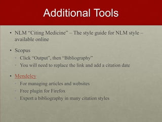 Citing Scources - NLM Style | PPTX