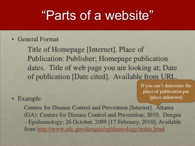 Citing Scources - NLM Style