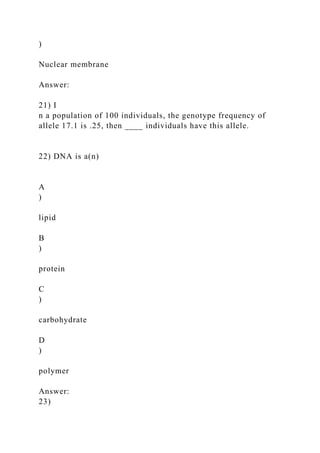 BIOL 320 Final ExamThe written take home final examination rep.docx ...
