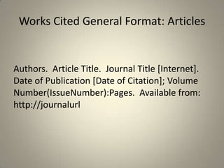 Biol 342 - Citing Sources NLM Style - Bibliographies and In-Text ...
