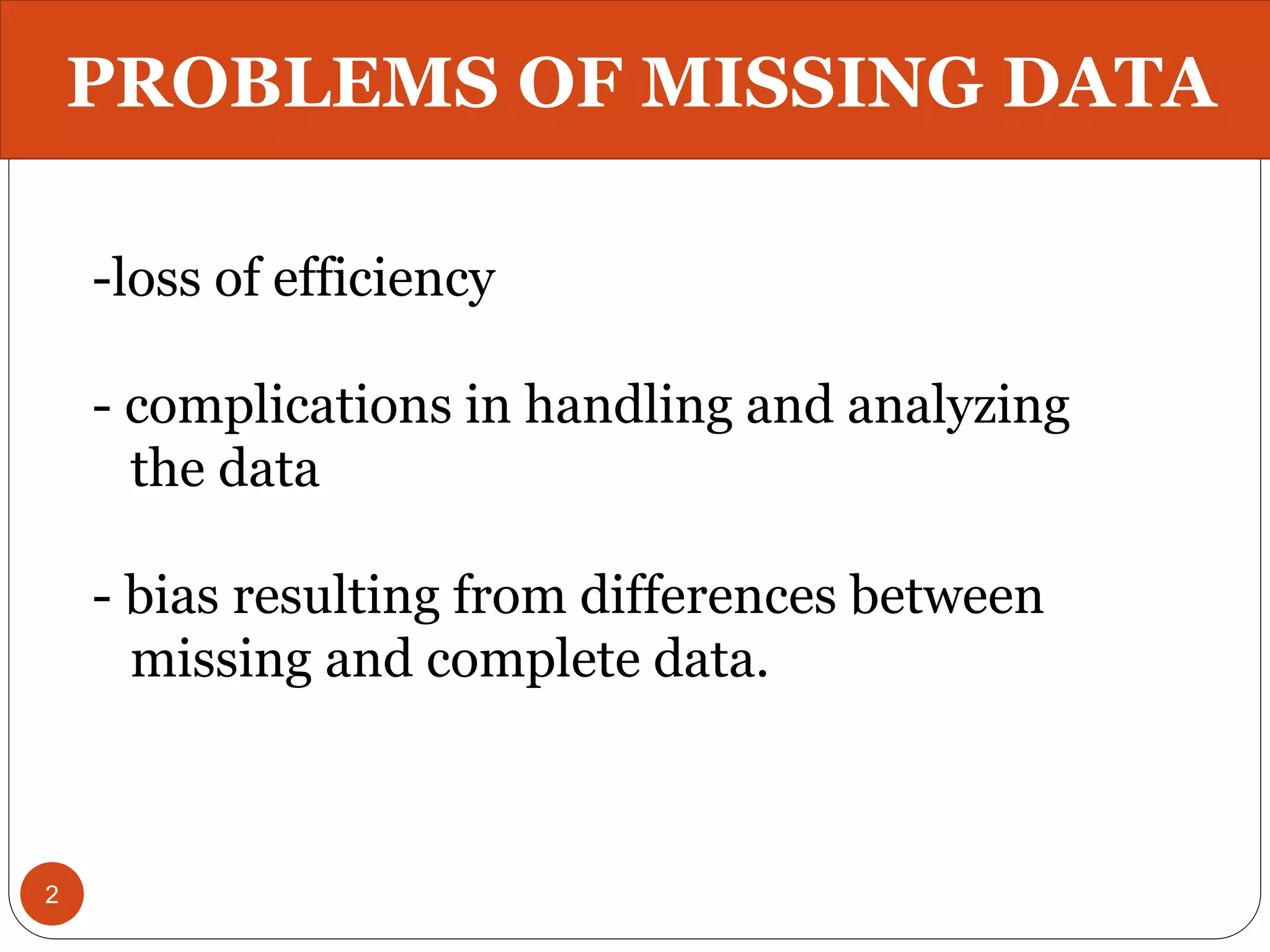 Missing Data and Causes | PPTX