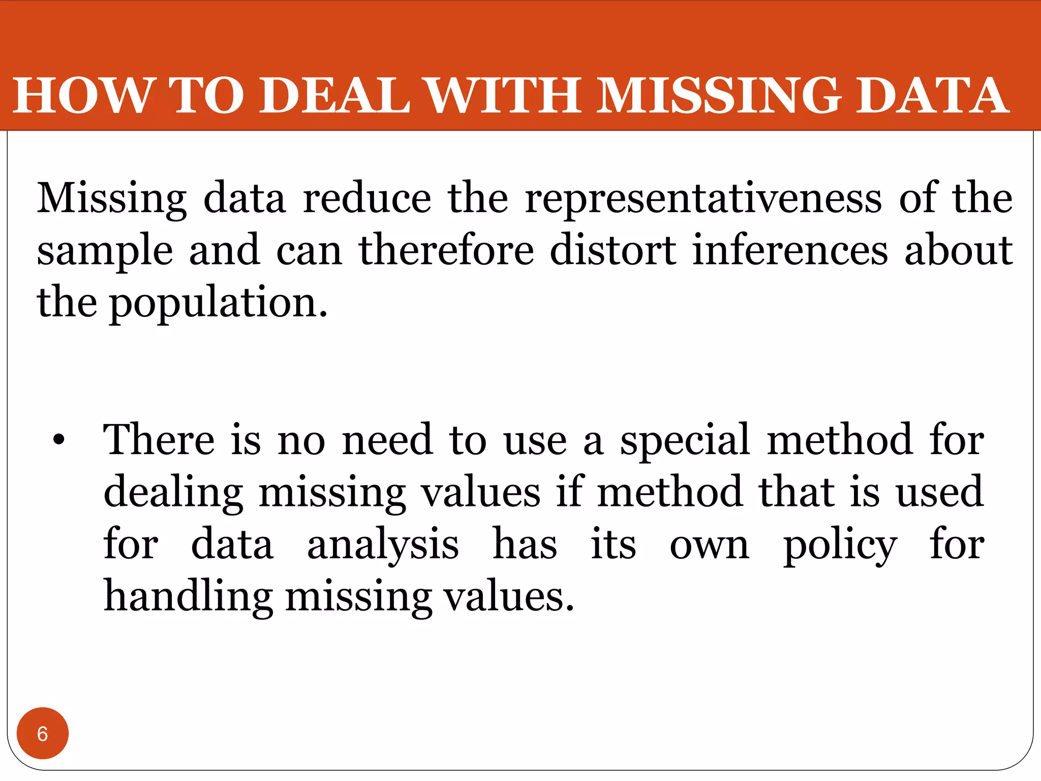 Missing Data and Causes | PPTX