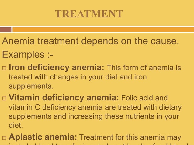 Anemia | PPTX | Blood Disorders | Diseases and Conditions