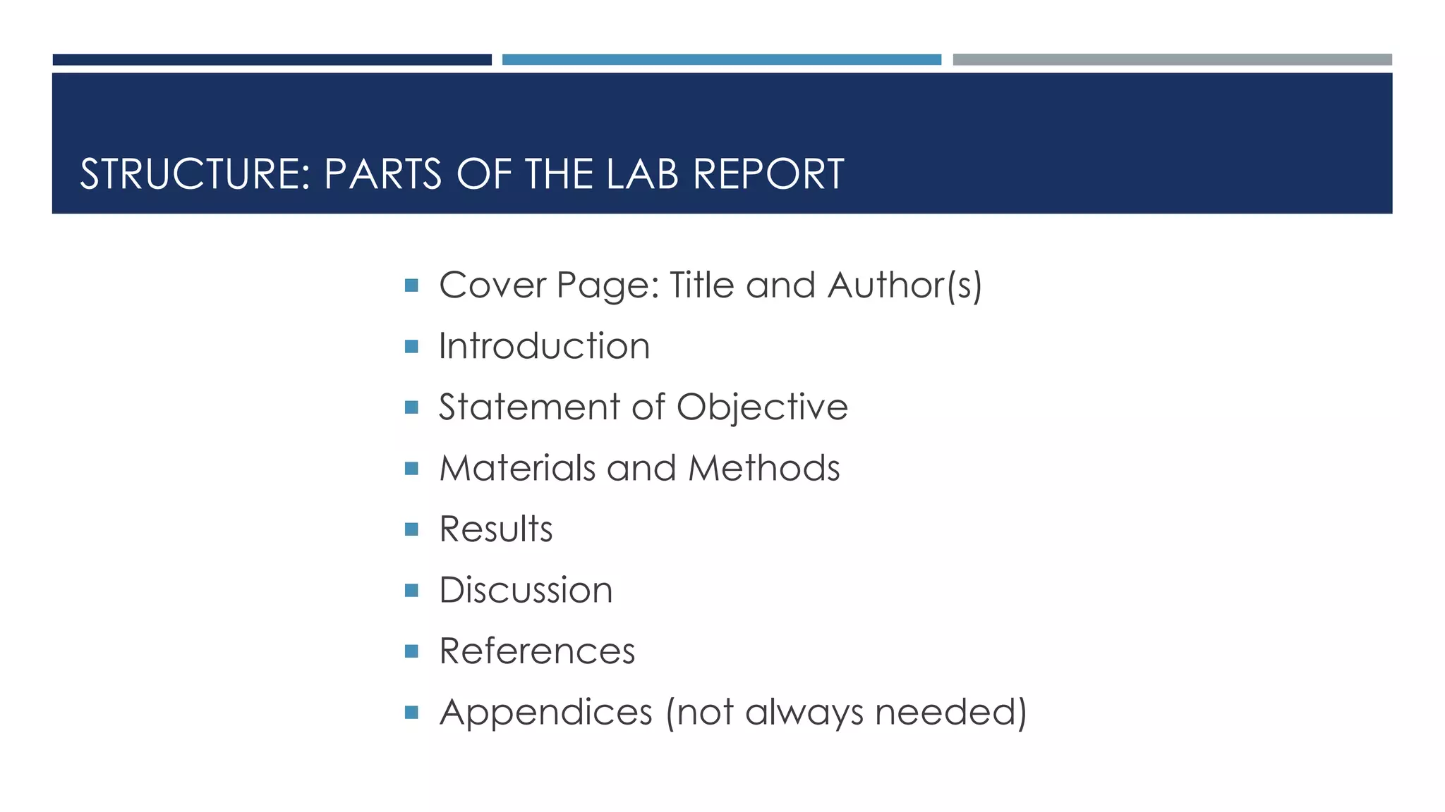 How to Write a Lab Report | PPTX