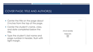 How to Write a Lab Report | PPTX