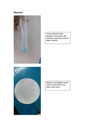 Bio laporan amali ujian makanan | DOCX