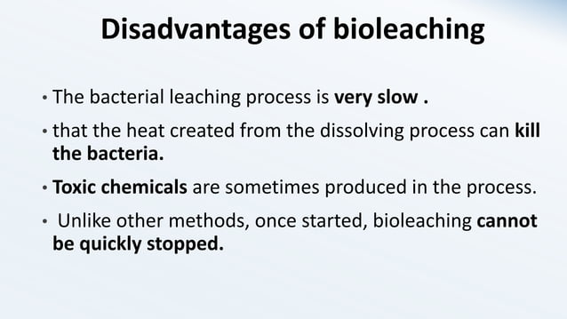 Bioleaching | PPTX | Chemistry | Science