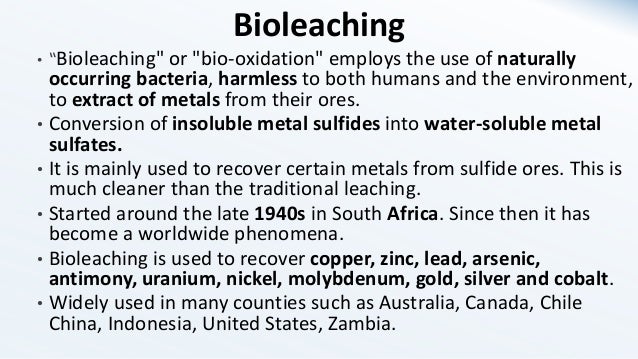 Bioleaching