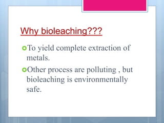Bioleaching | PPTX