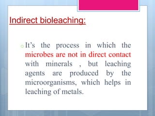 Bioleaching | PPTX