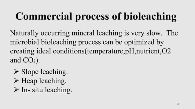 Bioleaching | PPTX