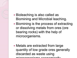 Bioleaching | PPTX